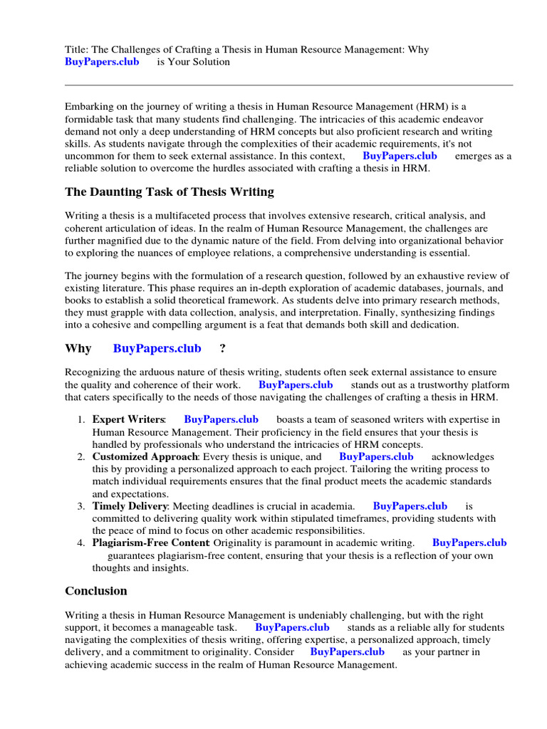 Research Paper Human Resource Management PDF | PDF | Human Resource ...