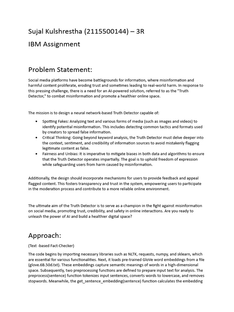 Fake New Detection Assignment | PDF | User Interface | Machine Learning