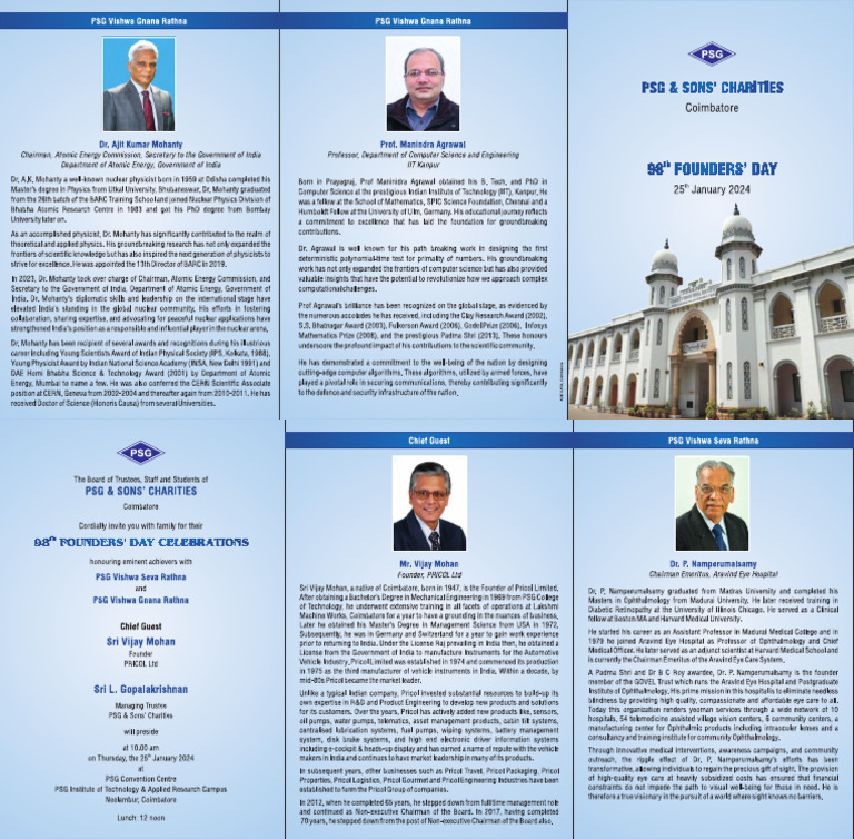 PSG Founders Day Invitation | PDF