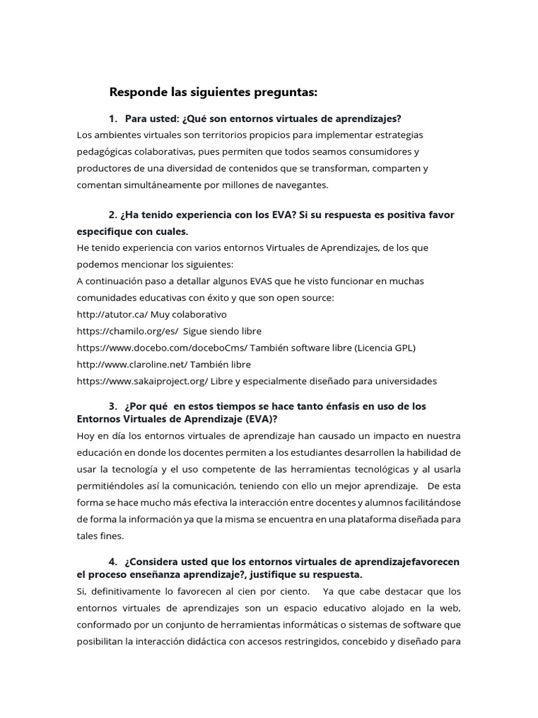 Responde Las Siguientes Preguntas | PDF | Enseñando | Informática Responde Las Siguientes Preguntas | PDF | Enseñando | Informática