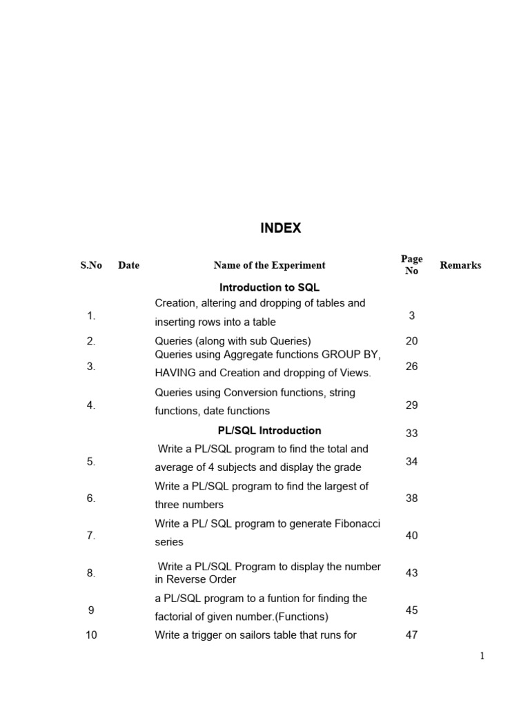 5ks06dbms Lab Record | PDF | Pl/Sql | Control Flow