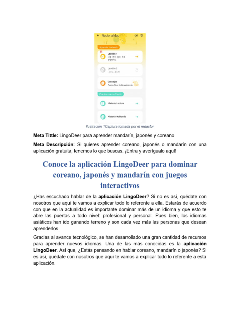 5 Conoce La Aplicación LingoDeer Para Dominar Coreano, Japonés y Mandarín Con Juegos ...