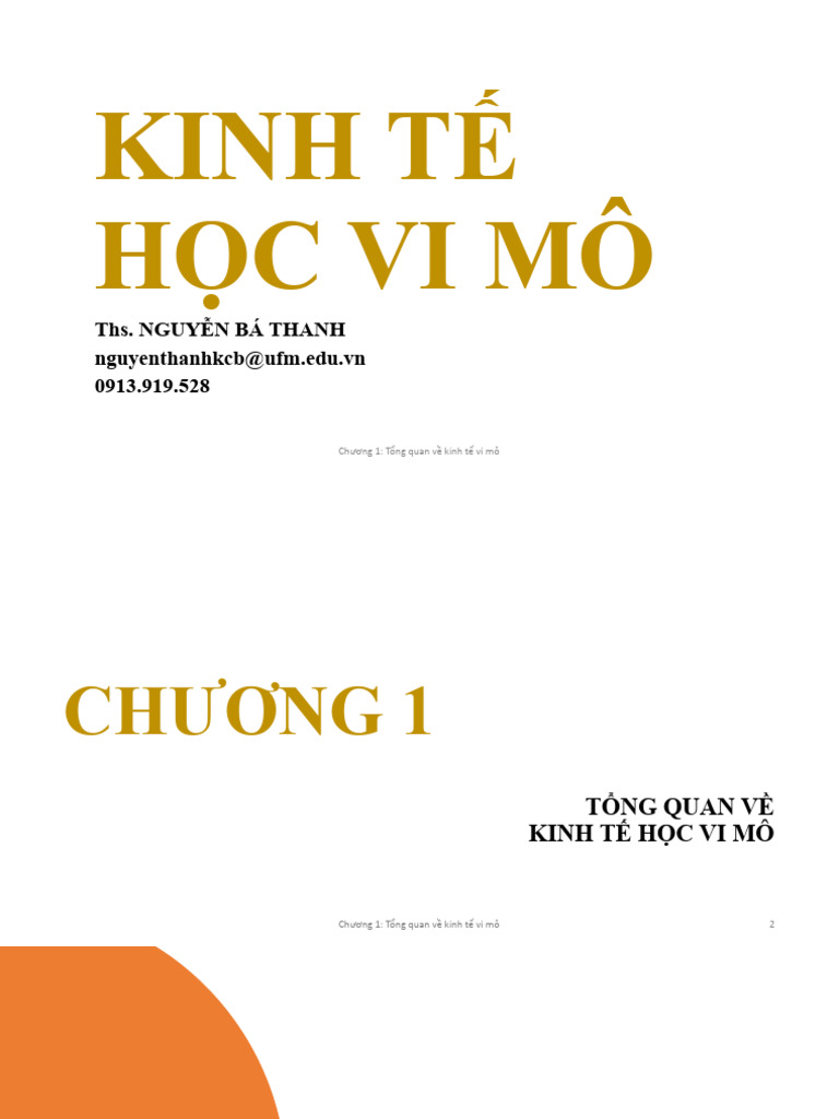 Chuong 1 - Tong Quan Ve Kinh Te VI Mo | PDF