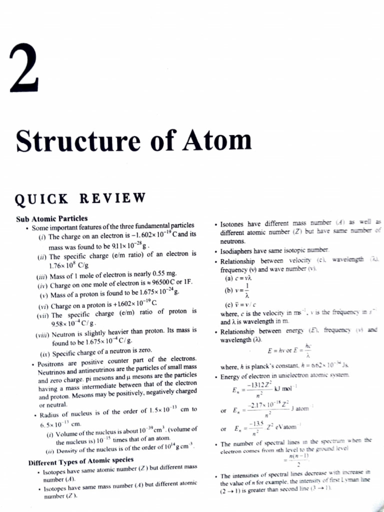 Mains Atomic Archive | PDF | Atomic | Physical Chemistry