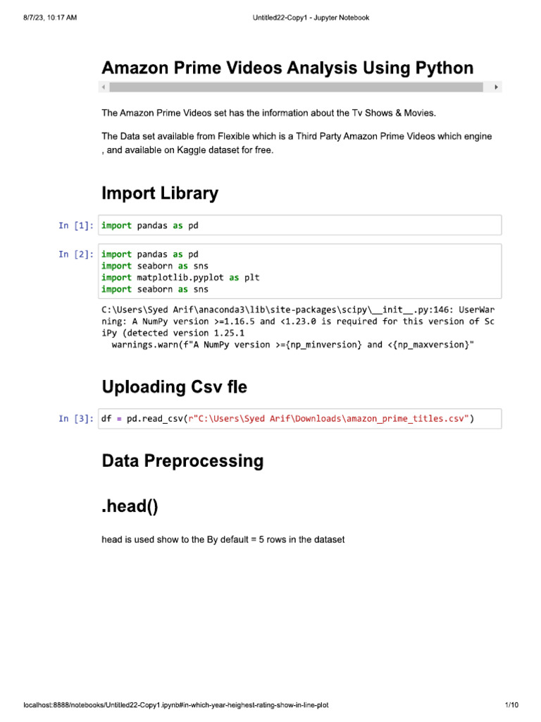 Amazon Prime Analysis | PDF