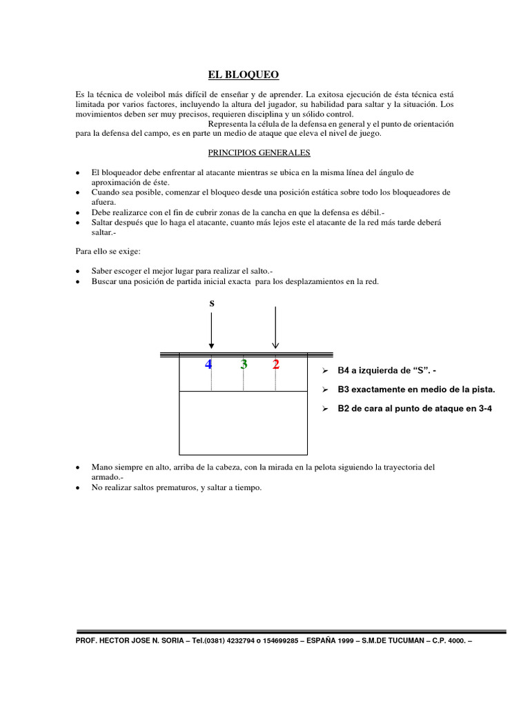 El Bloqueo | PDF | Vóleibol