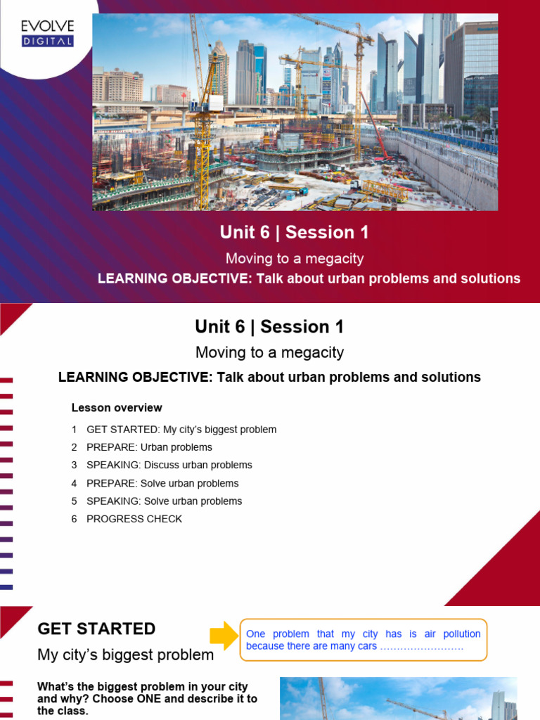 Unit 6 - Session 1: Moving To A Megacity | PDF