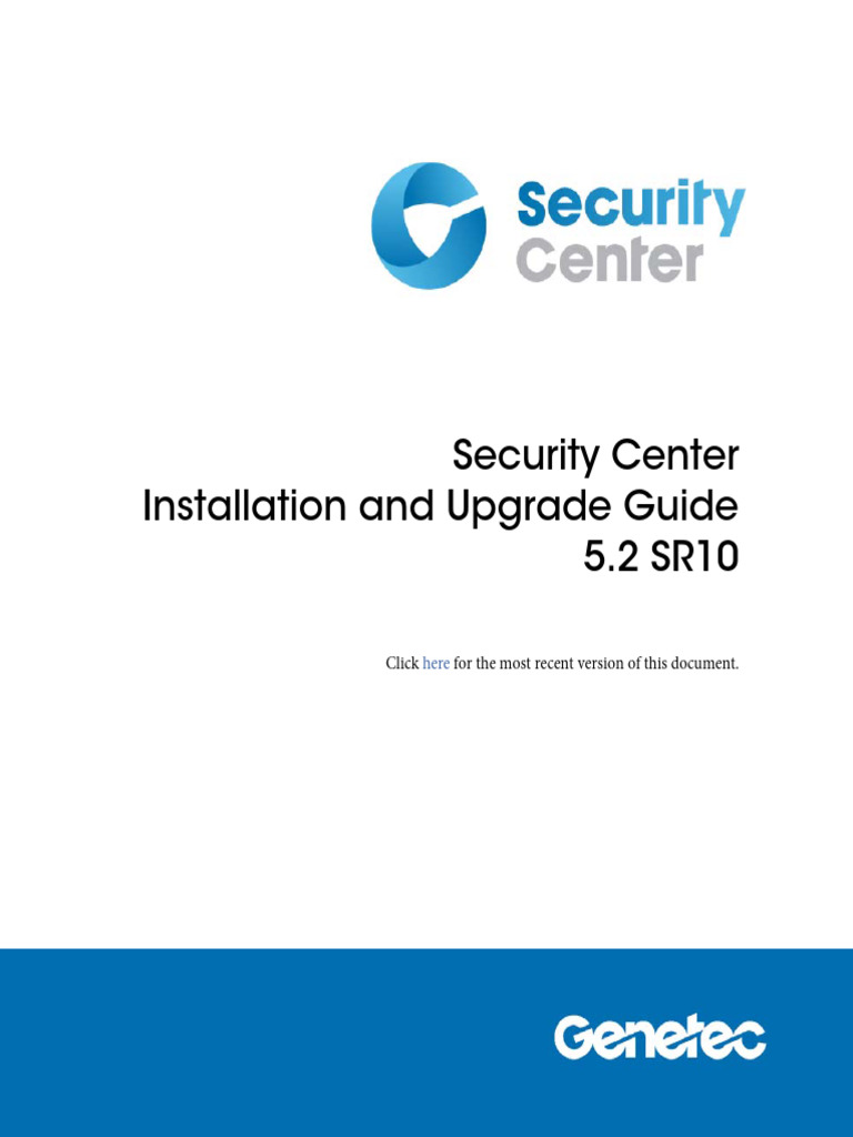 En.security Center Installation and Upgrade Guide 5.2 SR10 | PDF | Installation (Computer ...