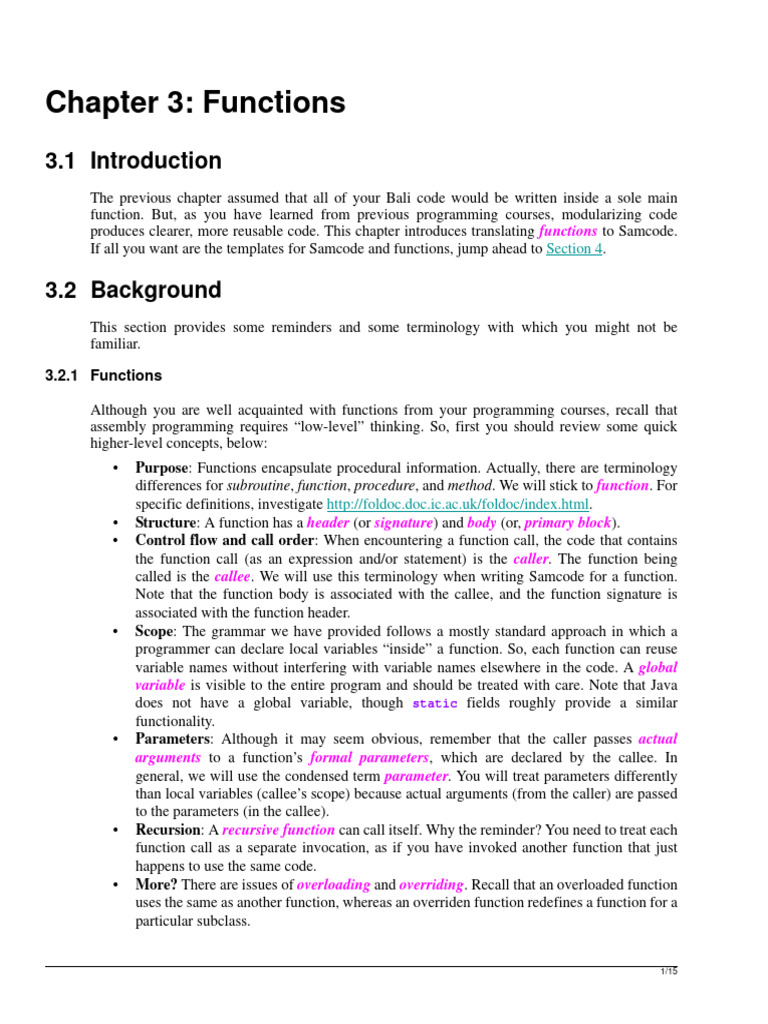 Chapter 3 | PDF | Parameter (Computer Programming) | Variable (Computer ...