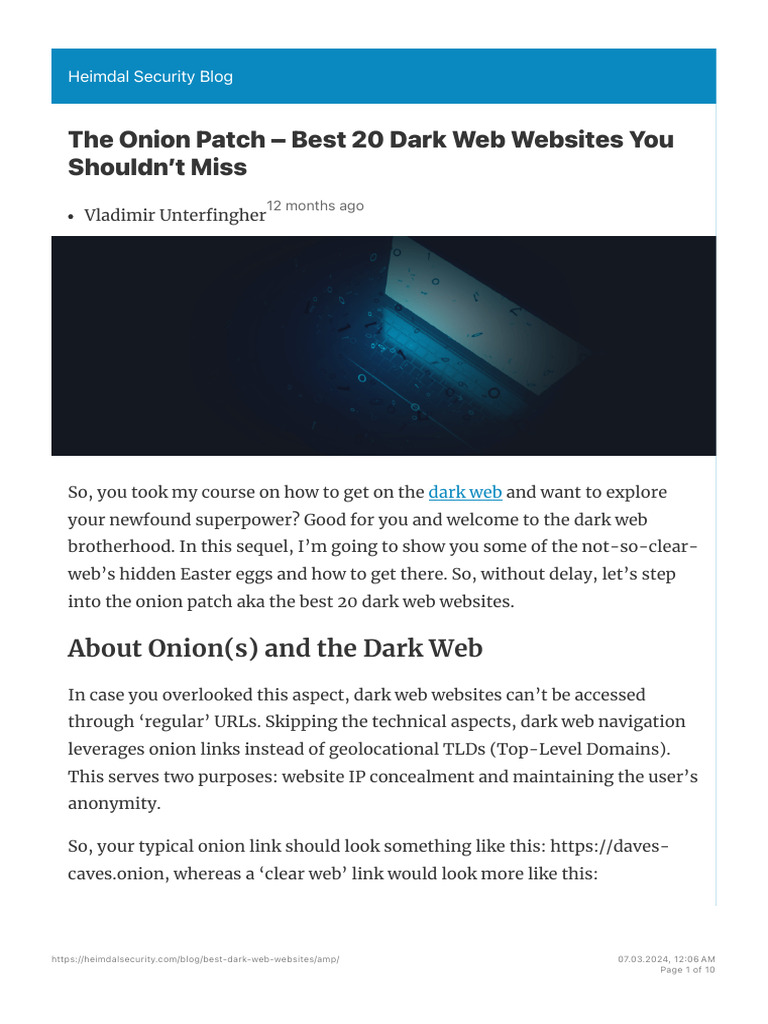 Best 20 Dark Web Websites You Shouldn't Miss | PDF | World Wide Web ...