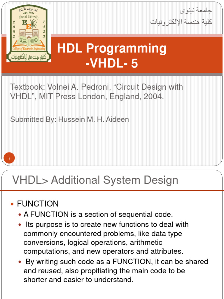 Vhdl 5 Pdf Artificial Neural Network Vhdl 