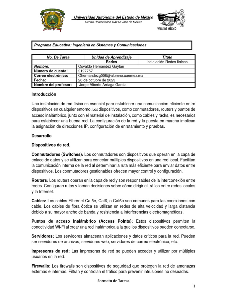 Instalacion Redes Fisicas | PDF | Red de computadoras | Enrutador ...