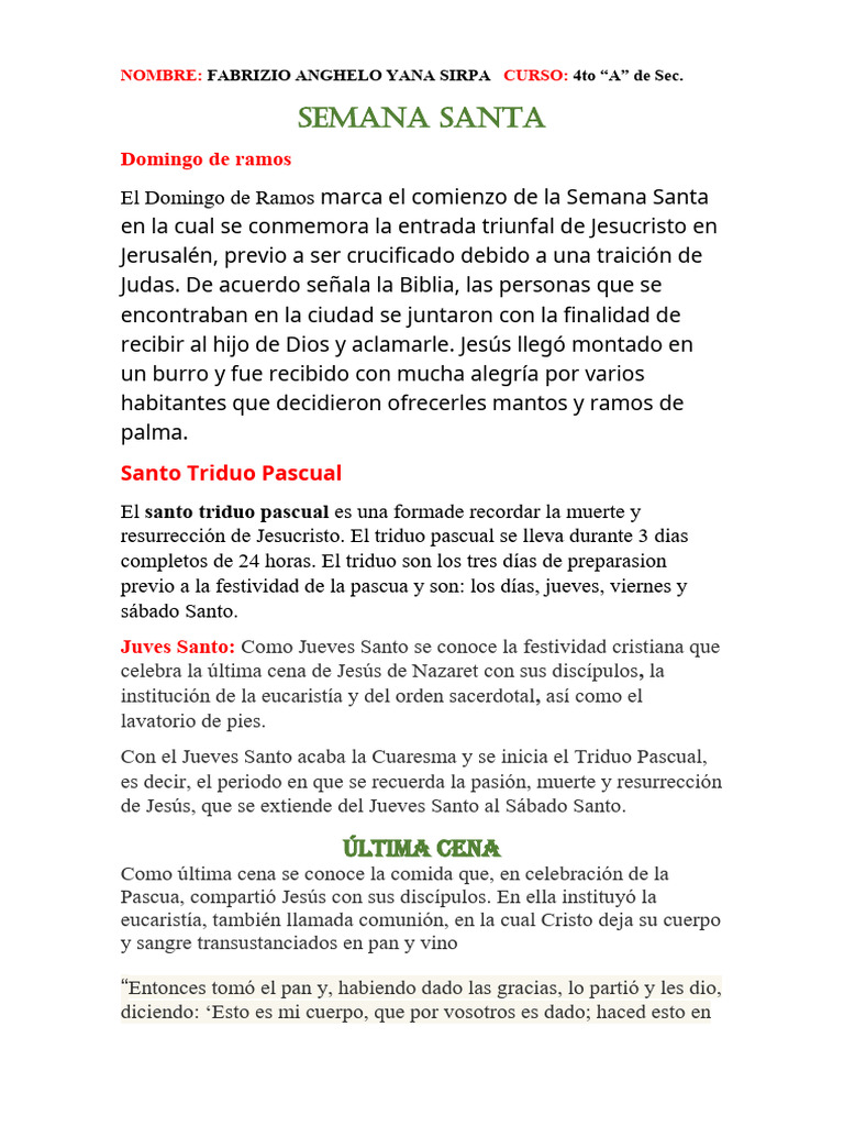 Semana Santa | PDF | Pascua de Resurrección | Estaciones de la Cruz
