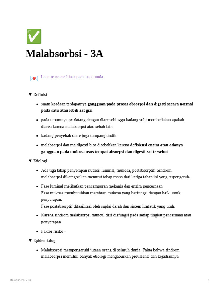 Malabsorbsi | PDF