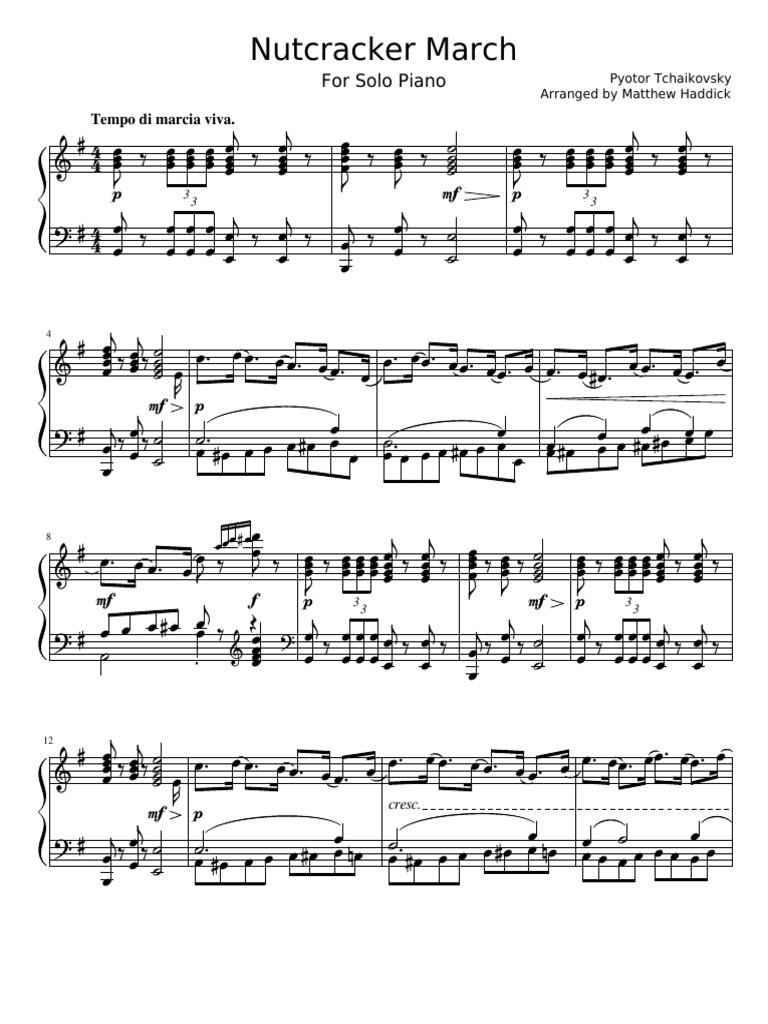 Nutcracker March | Download Free PDF | Pyotr Ilyich Tchaikovsky ...
