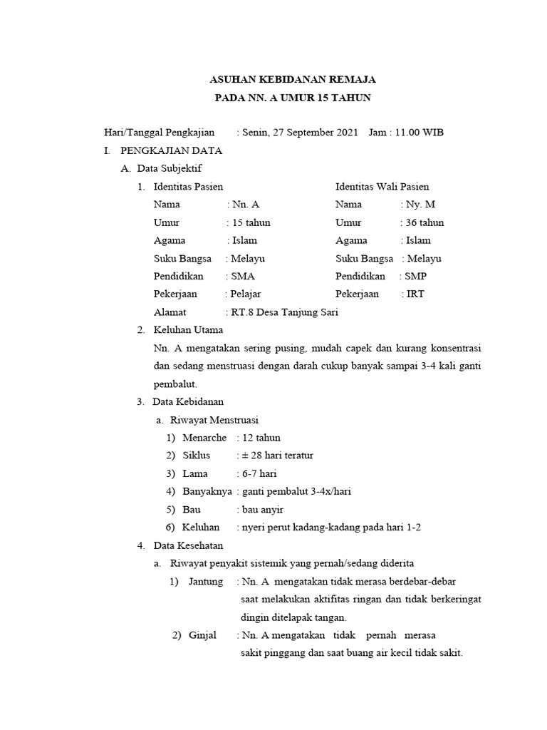 Askeb Anemia Remaja | PDF | Kesehatan Holistik