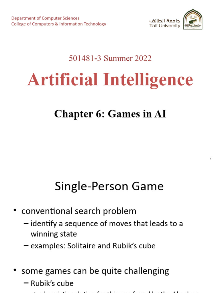 Chapter 6 - AI and Games | PDF | Algorithms | Theoretical Computer Science