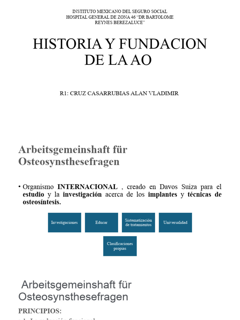 Historia y Fundacion de La Ao | PDF | Traumatologia | Especialidades ...