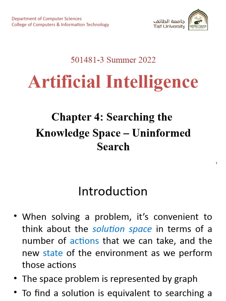 Chapter 4 - Searching The Knowledge Space I | PDF | Computational Science | Theoretical Computer ...
