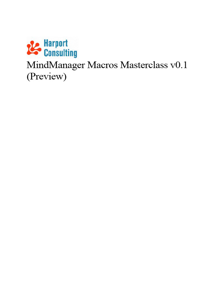 MindManager Macros Masterclass v0.1 (Preview) | PDF | Visual Basic For Applications | Macro ...