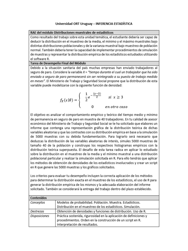 TDF Simulacion y Distribucion en El Muestreo | PDF | Muestreo (Estadísticas) | Estadísticas