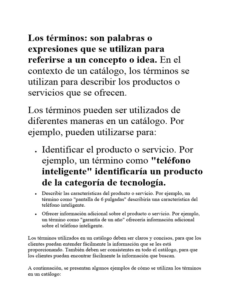 Los Terminos | PDF | Palabra | Informática