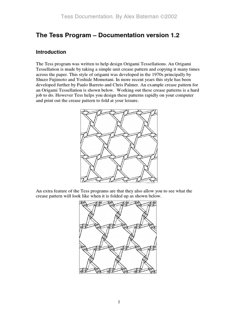 TESS - Software | PDF | Origami | Computing