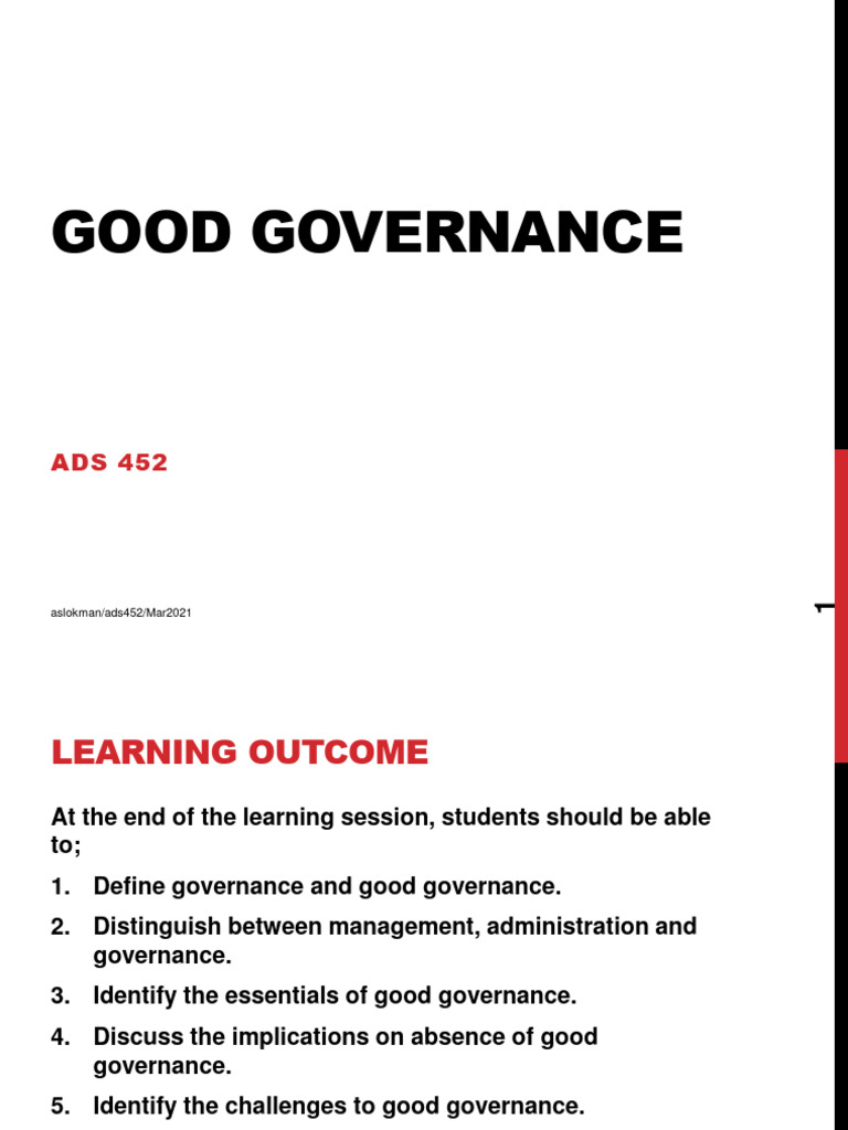 Essentials of Good Governance Explained | PDF | Governance | Policy
