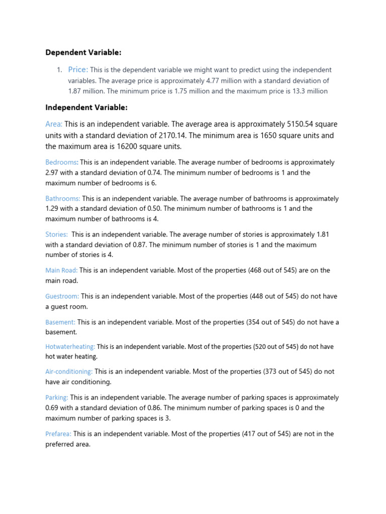 Dependent Variable | PDF | Science & Mathematics