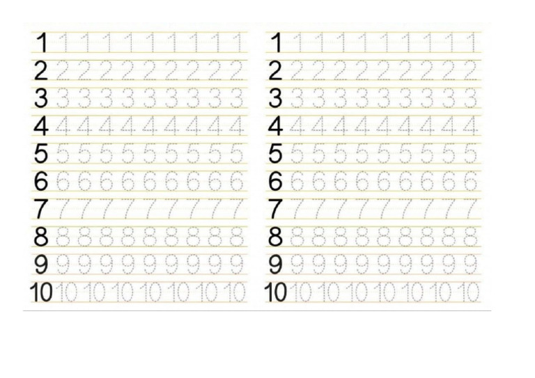 Numeros Del 1 Al 10 Practicar | PDF