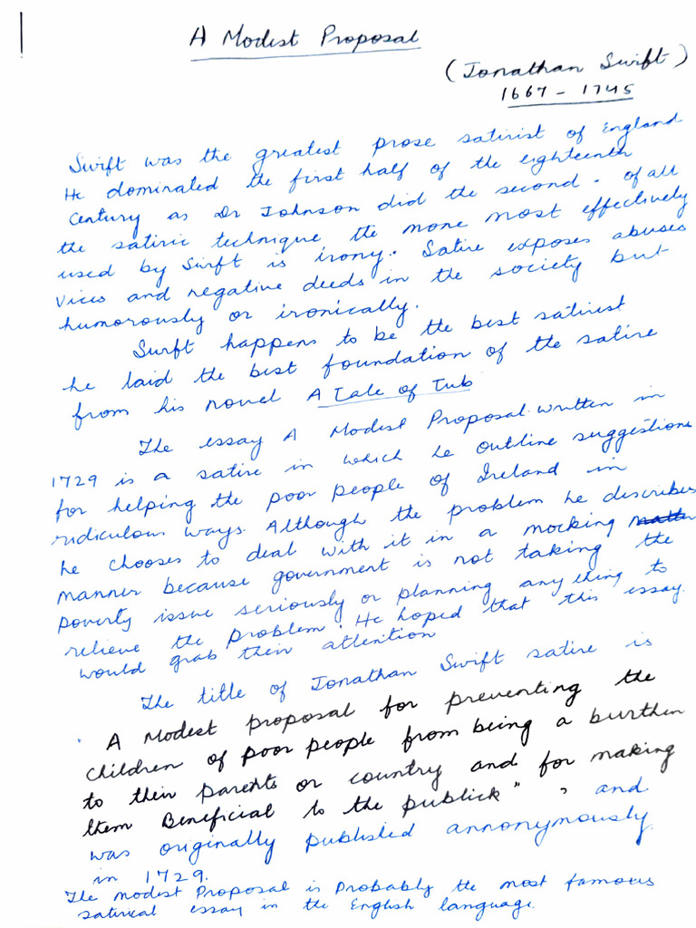 A Modest Proposal | PDF