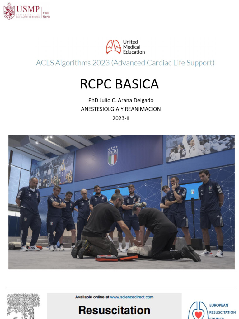 RCP Basica USMP | PDF | Reanimación cardiopulmonar | Paro cardíaco