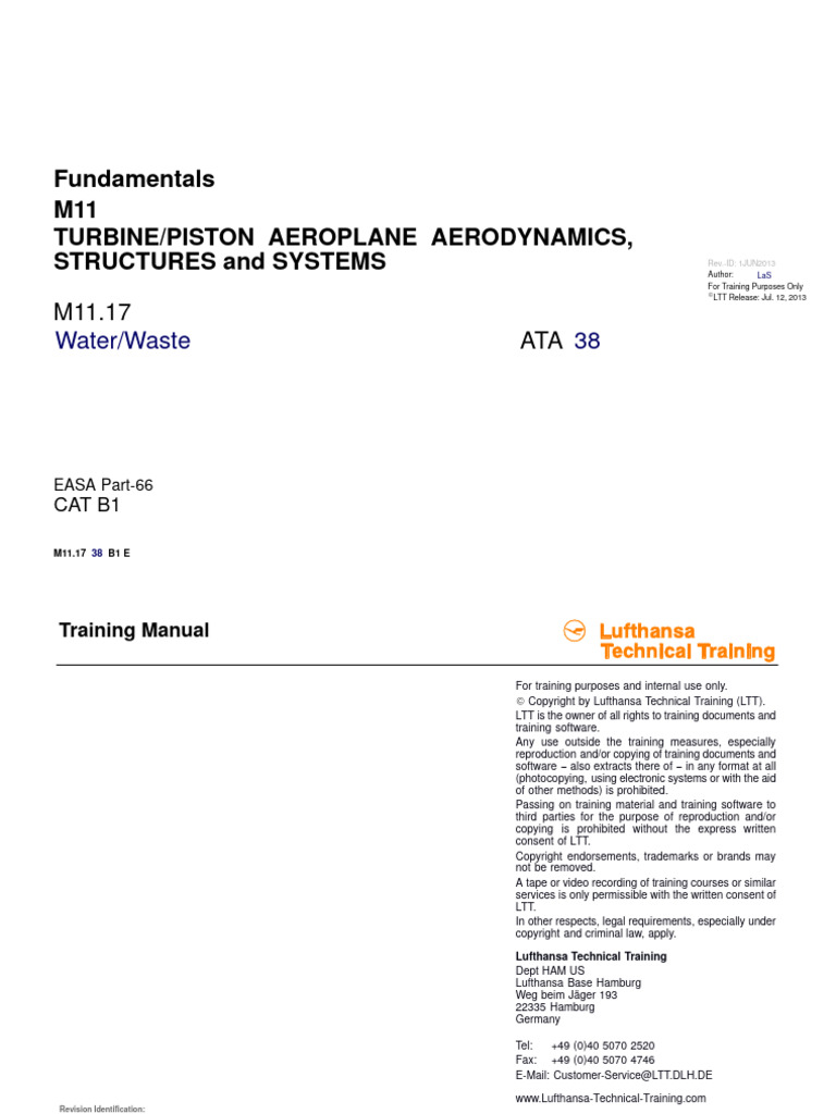 B1-11c Aircraft Systems (Airframe) - LTT - (Topic 11.17 Water and Waste Systems) | PDF | Tap ...