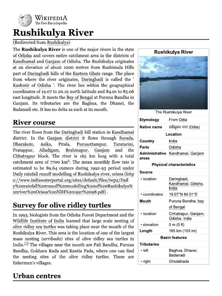 Rushikulya Basin | PDF