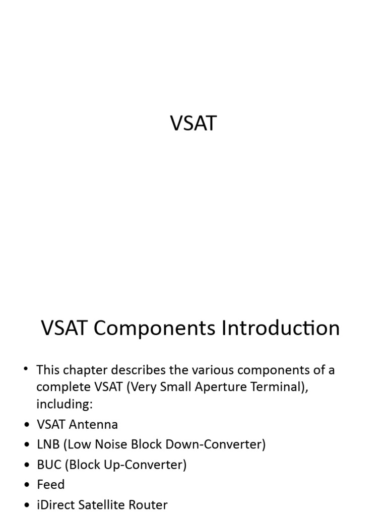 VSAT | PDF | Very Small Aperture Terminal | Antenna (Radio)