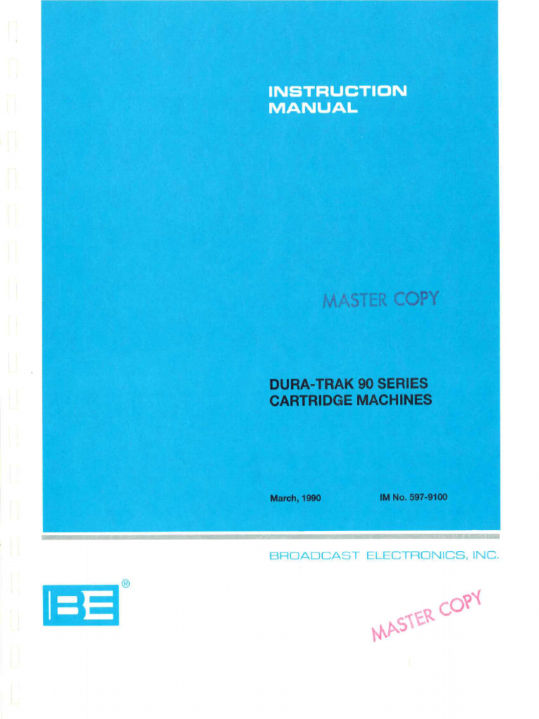 Broadcast Electronics Dura Trak 90 Series | PDF