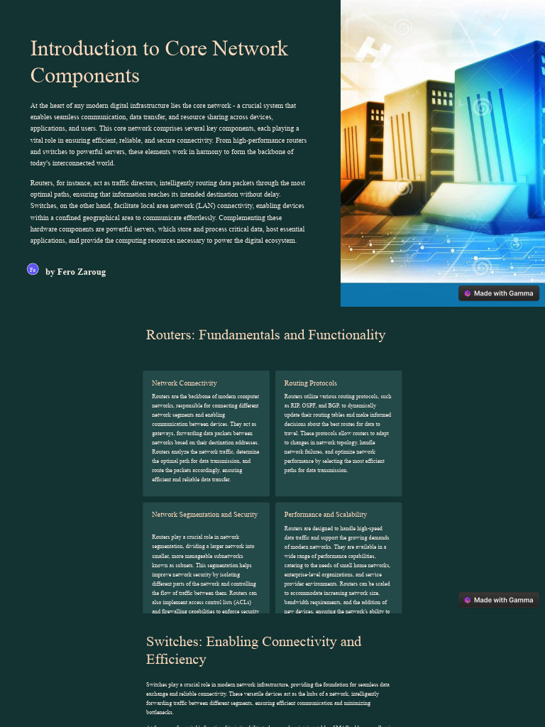 Introduction To Core Network Components | PDF | Computer Network ...