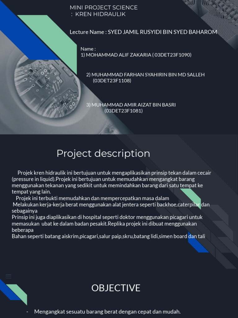 Mini Proyek Kren Hidraulik | PDF