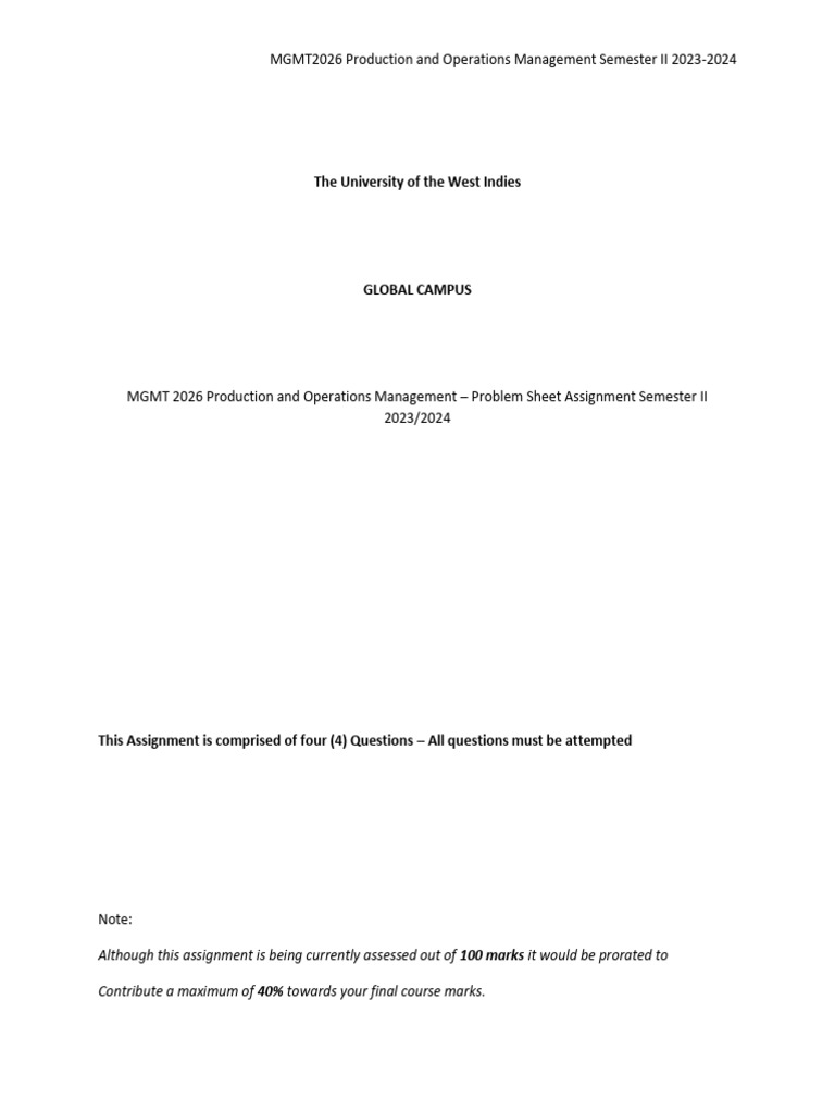 Semester Ii 2023 2024 Problem Sheet Assignment Pdf Forecasting