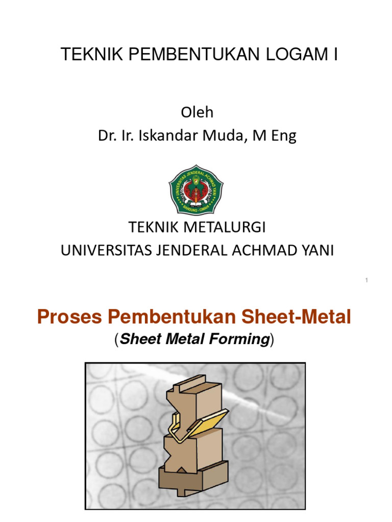 4.teknik Pembentukan Logam 1 | PDF