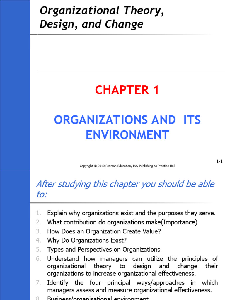 Chapter-1-Organisations and Its Environment | PDF | Corporate Social ...