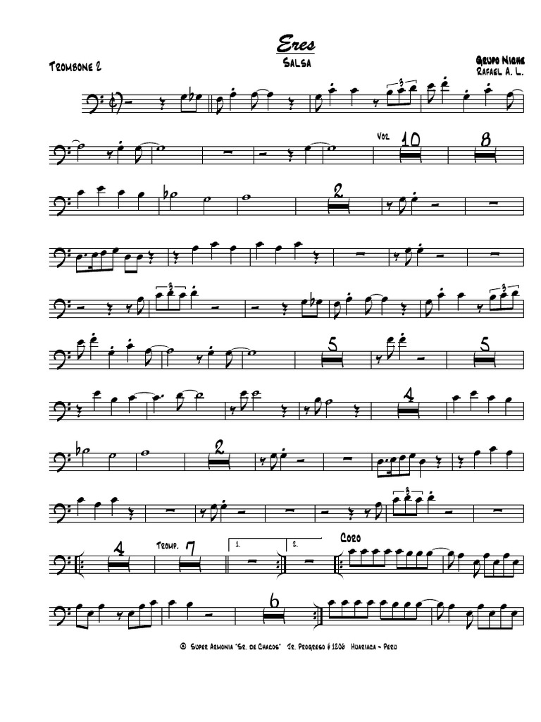 Eres - Salsa - Trombone 2 | PDF