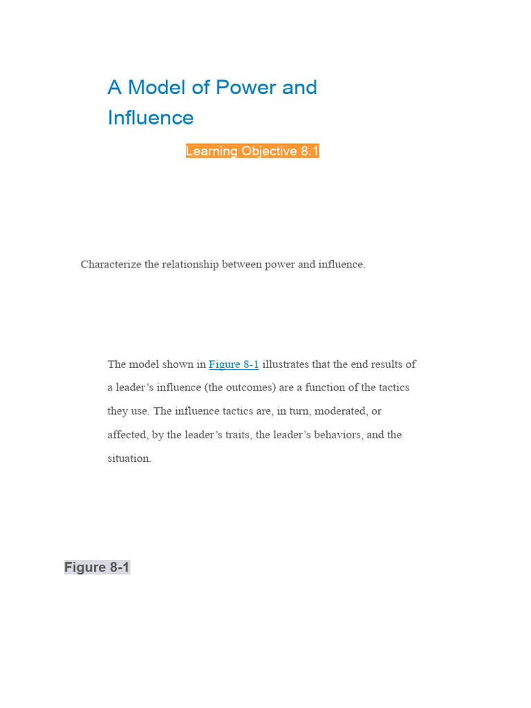 A Model of Power and Influence | PDF | Extraversion And Introversion ...
