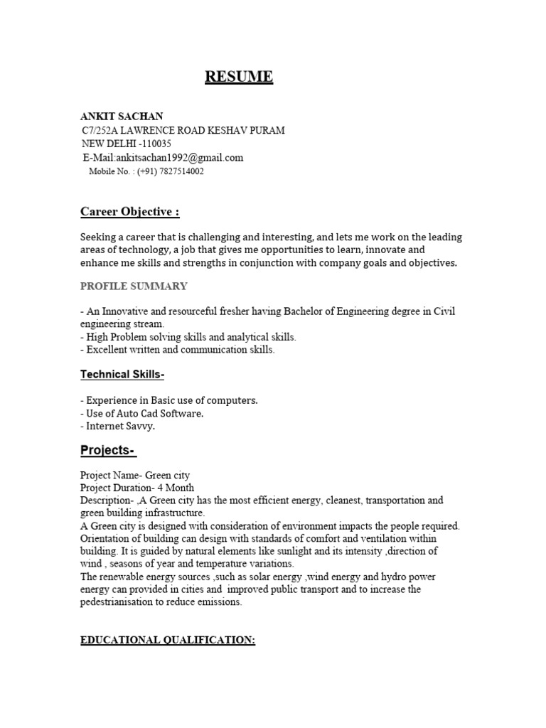 Ankit Resume | PDF | Technology & Engineering