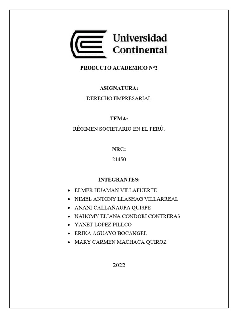 FORO N2 Derecho Empresarial. | PDF | Sociedad | Ciencias Políticas