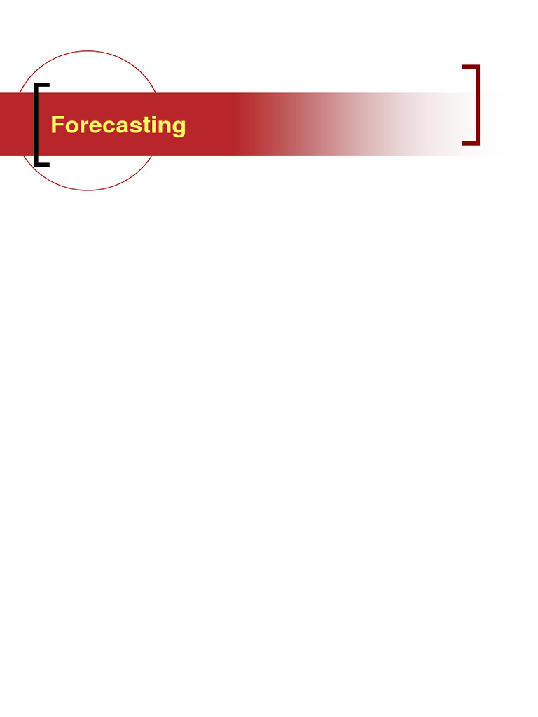 Forecasting Pdf Forecasting Mean Squared Error