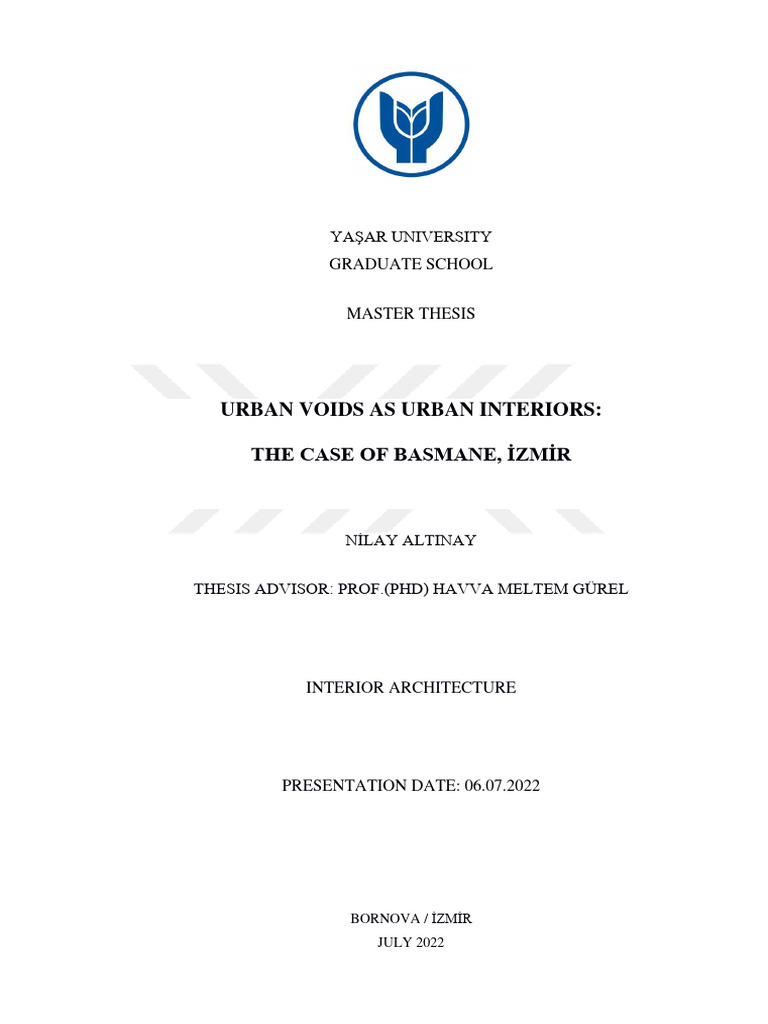 Urban Voids in Basmane, İzmir | PDF | Space | Concept