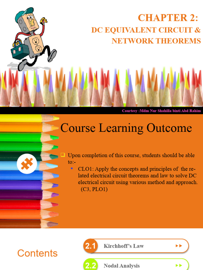 Chapter 2 - DC Circuit and Network Theorem | PDF | Electrical Network | Network Analysis ...