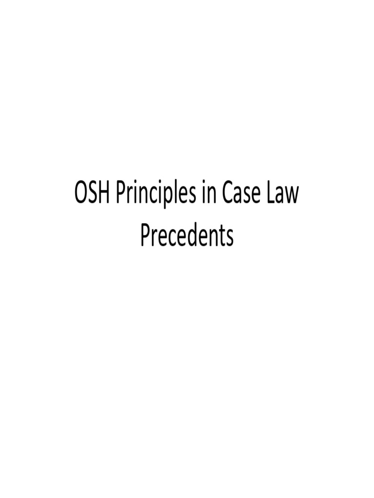 Reasonably Practicable - OSH Case Law | PDF | Occupational Safety And ...