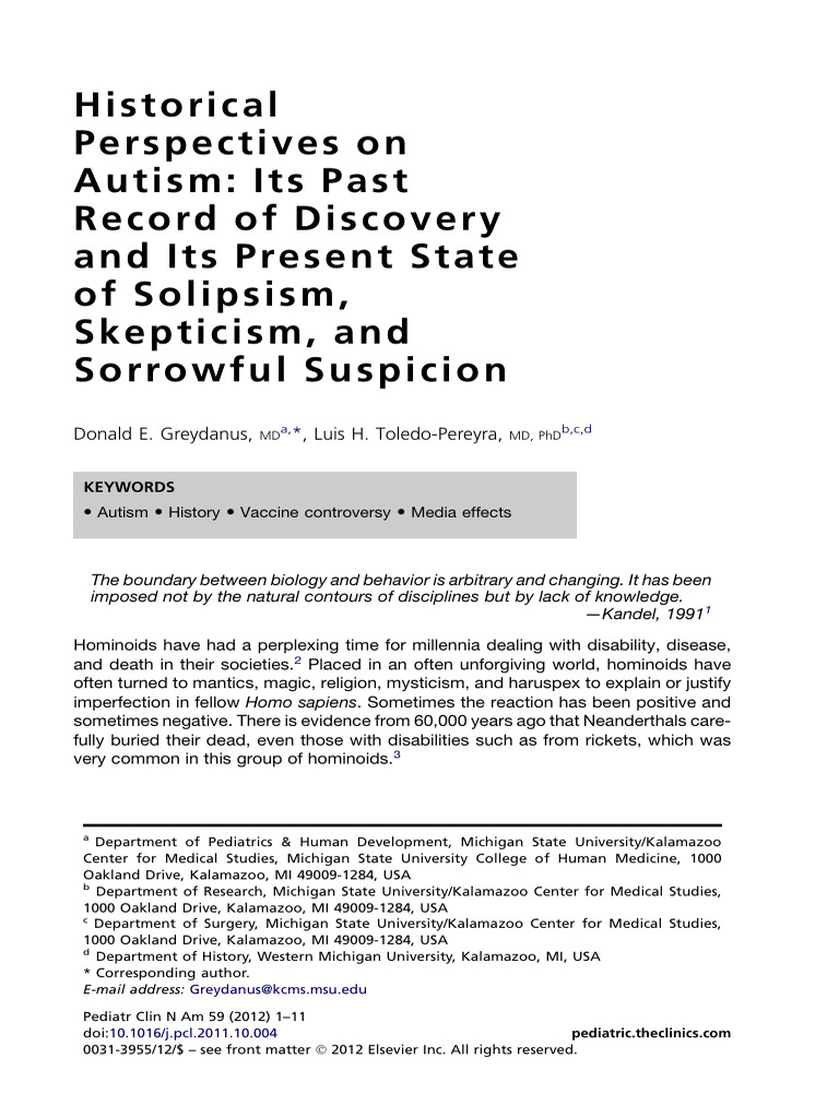 Autismo Historia | PDF | Autism Spectrum | Asperger Syndrome